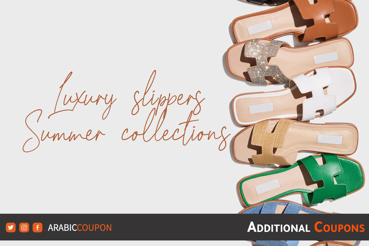 Summer collection of luxury slippers in Saudi Arabia